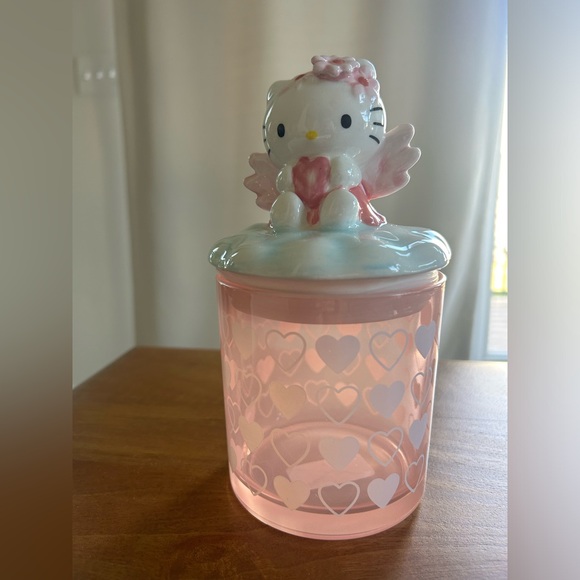 Hello Kitty | Accents | Hello Kitty Sanrio Angel Hearts Glass Jar ...
